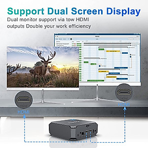KAMRUI Mini PC,Windows 10 pro 8GB RAM 256GB SSD Micro Desktop Computers, Supports 4K HD Dual Screen/2.4G +5G WiFi/Gigabit Ethernet/BT 4.2 Small Form Factor Computer For Office/Remote Work/Home Theater
