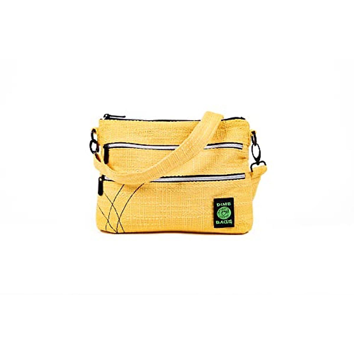 DIME BAGS Day Tripper | Hemp Shoulder Bag | Crossbody and Clutch Purse | Custom Interior Lining by Ellie Paisley (Yellow)