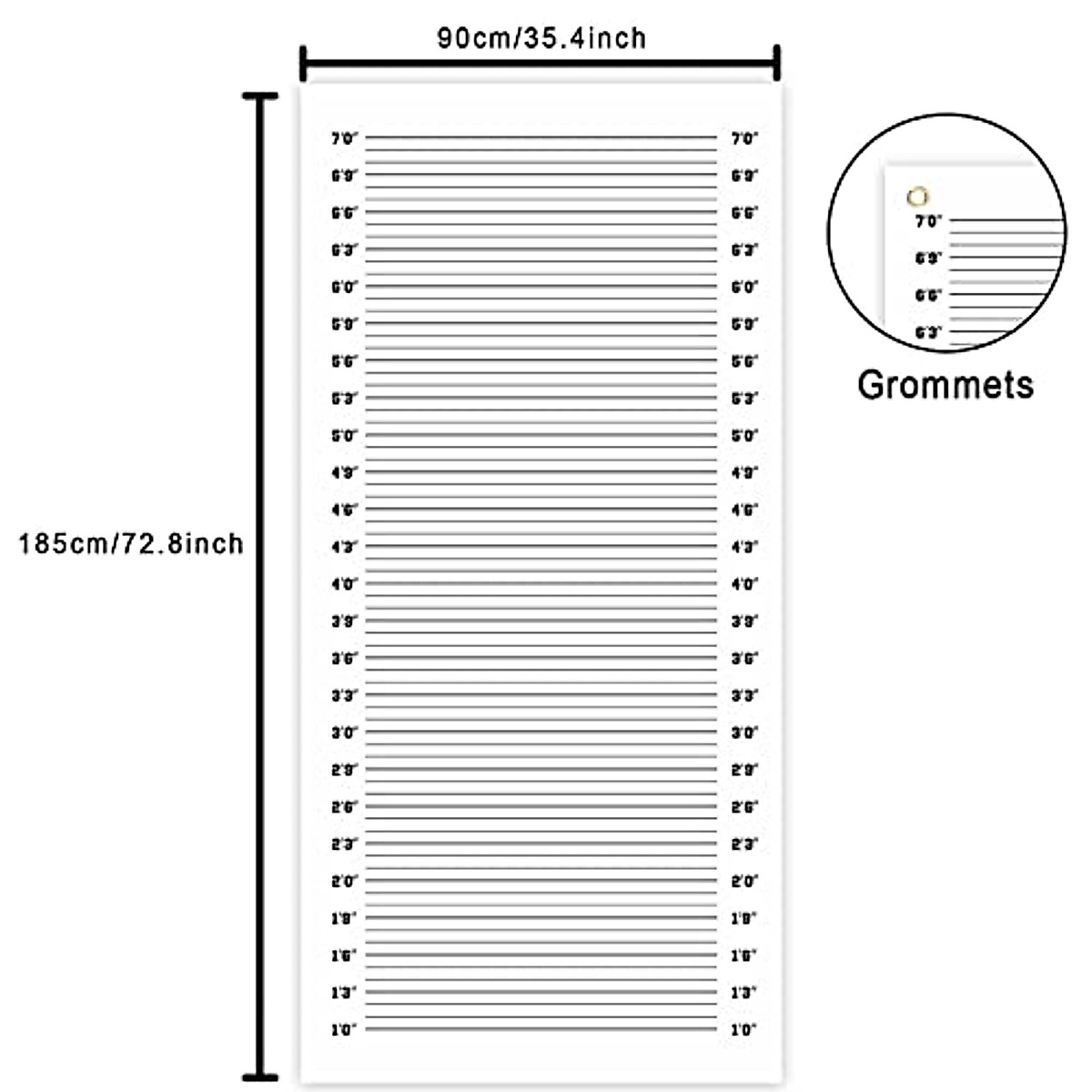 Mugshot Police Lineup Height Charts Banner Backdrop Background Accurate Measurements Theme Decor for Girls Bridal Shower Bachelorette Party Birthday Party Wedding Night Out Party Favors Decorations