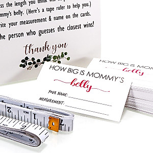 Eilcoly How Big Is Mommy's Belly Guess Game, Guessing Game for Baby Shower Party, How Big is Mommy's Belly Baby Shower Games, DMC0 D-01-C 0