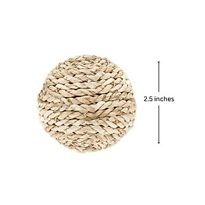 SunGrow Cat Sisal Rope Scratcher Ball & Ferret, Rabbit Anti Chew Shoe, Stop Chewing & Scratching Furniture, Teething for Guinea Pigs, Chinchillas, Pocket Pets, 1 Pack