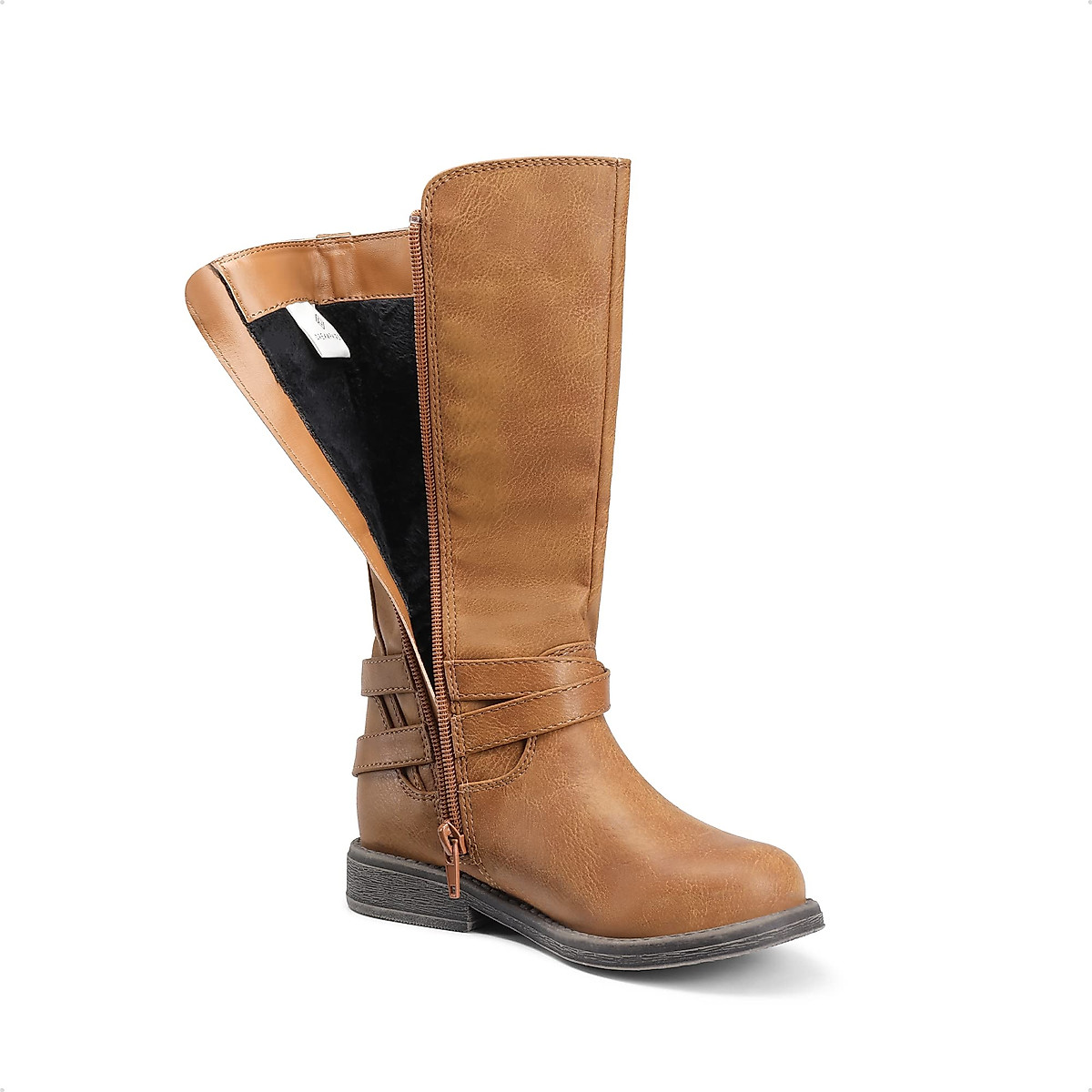 DREAM PAIRS Girls Knee High Fashion Riding Boots for Toddler/Little Kid/Big Kid,Size 2 Little Kid,Tan/03,LUCKID