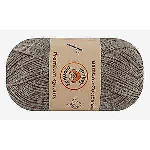 10-Pack Yonkey Monkey Skein Tencel Yarn - 70% Bamboo, 30% Cotton - Softest Quality Crocheting, Knitting Supplies - Lightweight and Breathable Fabric Threads 210 Meters