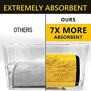 Dry Towel for Cars, （6PCS）Microfiber Extra Thick Cleaning Cloths,Car Drying Towel Scratch-Free Car Detailing Buffing Polishing Soft Super Absorbent Towel 800 GSM 12 in x24 in