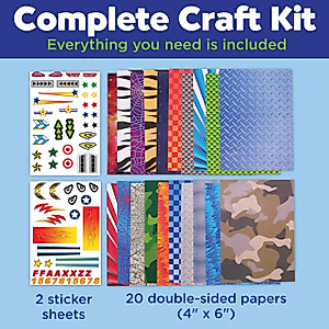 Creativity for Kids Paper Airplane Squadron - Create 20 Paper Airplanes, Crafts for Boys and Girls, Stocking Stuffers and Gift for Boys, Kids Activities for Ages 6-8+