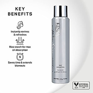 Kenra Platinum Dry Shampoo | Oil Absorbing Spray | Instantly Revives & Refreshes Hair | Saves Time & Extends Blowouts | All Hair Types | 5 oz