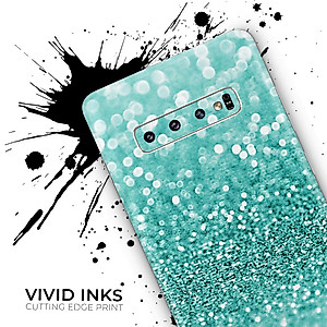 DesignSkinz Turquoise Unfocused Glimmer Protective Vinyl Decal Wrap Skin Cover Compatible with The Samsung Galaxy S20 (Screen Trim & Back Glass Skin)