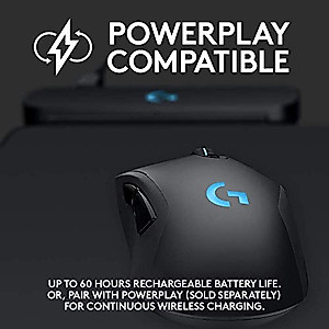 Logitech G703 Hero w/16K Sensor Lightspeed Wireless Gaming Mouse - Black (Renewed)
