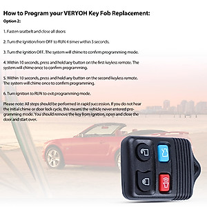 Car Keyless Entry Remote Key Fob Replacement fits for Ford Mustang Focus Expedition Explorer Taurus Fusion Escape, Mercury P/N: CWTWB1U345 GQ43VT11T 315Mhz (Set of 2)