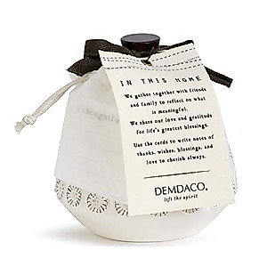 DEMDACO Notes of Love White 4.5 x 4.5 Inch Stoneware Decorative Jar
