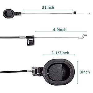 ttmagic Sofa Chair Recliner Release Pull Handle 3" by 3.5" Replacement Parts with Cable, Fits Ashley Lazy Boy and Most Recliner Brands Couch Sofa Chair Furniture, Exposed Cable Length 4.9"