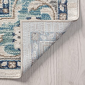 Tayse Genevieve Gray Large 8x10 Area Rug 8x10 - Area Rugs for Living Room - Dining Room Rug - Bedroom Rug - Kitchen or Entryway Rug Carpet - Alfombras para Salas - Transitional, Oriental