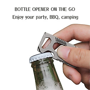 Imentha Titanium Carabiner Keychain with Bottle Opener - Heavy Duty Multifunctional EDC Key Chain for Camping, Hiking, and Everyday Use