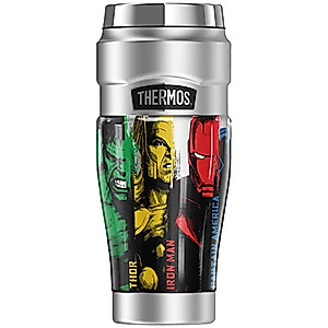 THERMOS MARVEL - Avengers Heroes STAINLESS KING Stainless Steel Travel Tumbler, Vacuum insulated & Double Wall, 16oz