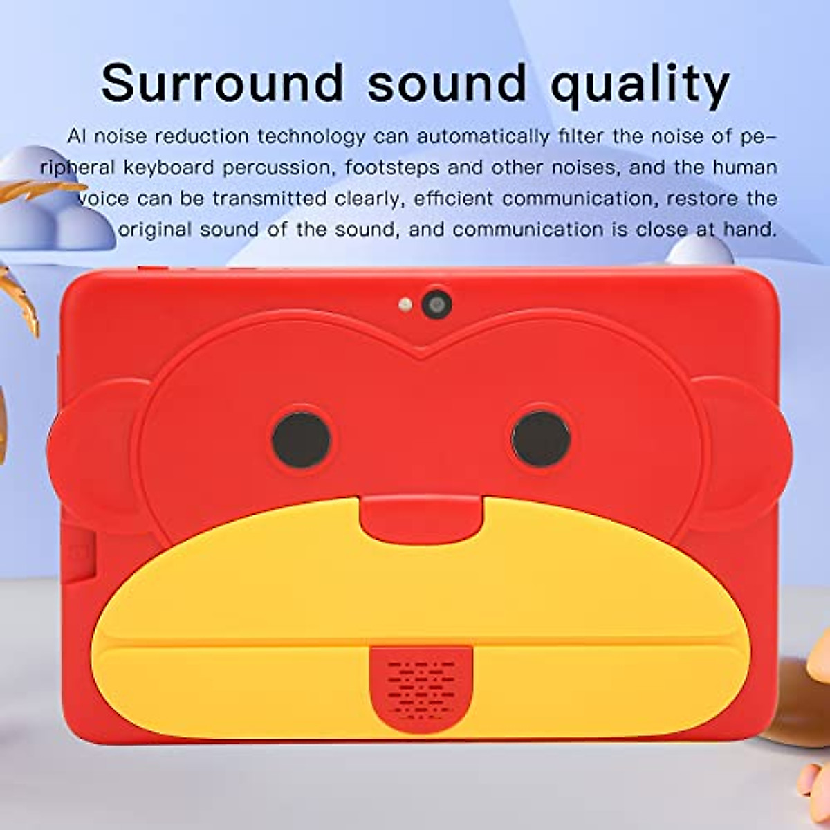 Yoidesu 7in Tablet, Kids Tablet 5G WiFi Dual Band 2GB 32GB 8 Cores CPU for 10, Dual Camera Single Speaker Tablet with Stand 100‑240V (US Plug)