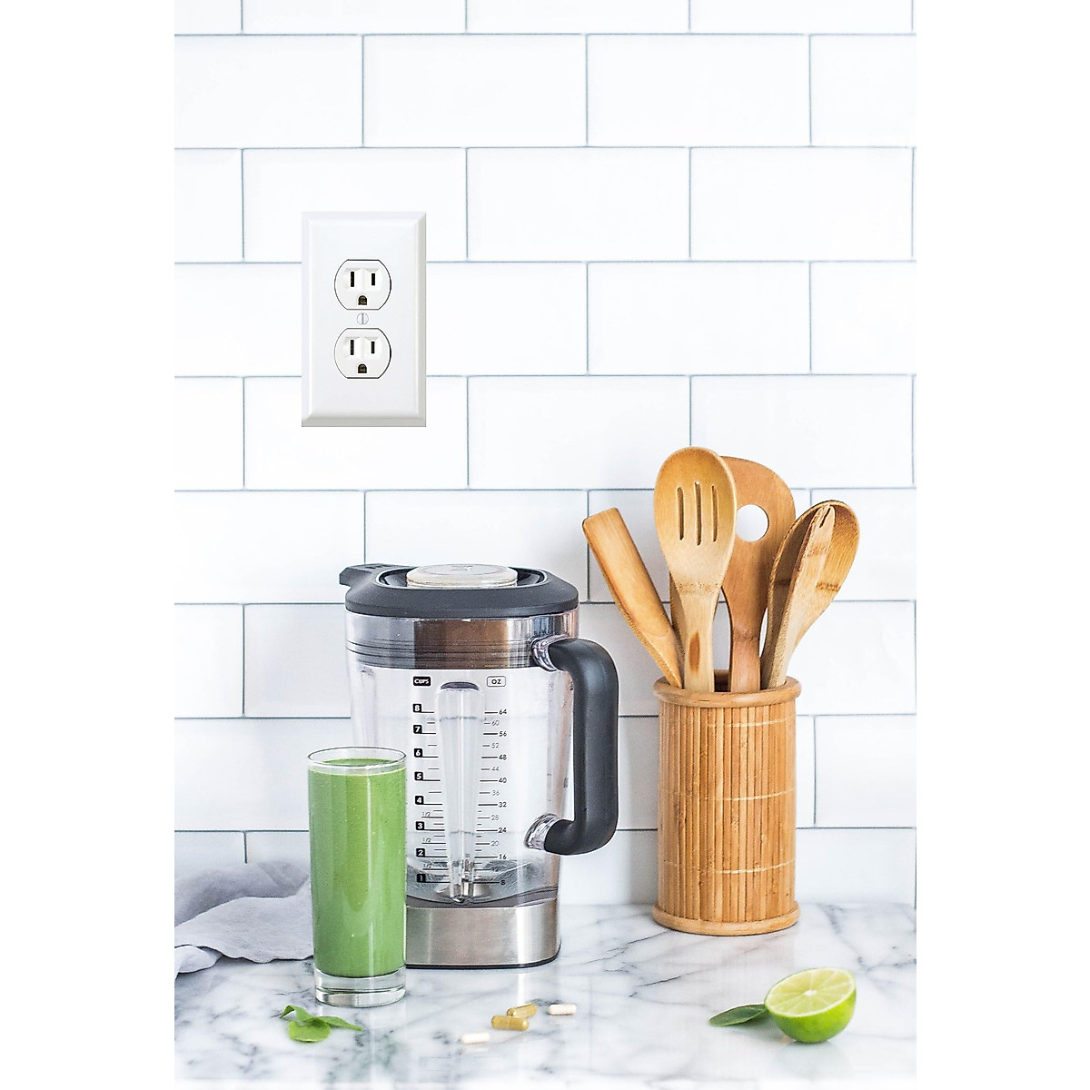 Fake Electrical Outlet Stickers - Stick on Outlet for Funny Pranks (12, Power Outlet)