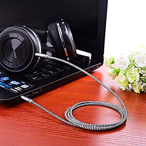 KINPS Auxiliary Audio Cable 3.5mm Aux Cord Stereo Jack Male to Male Aux Cable for Phones, Headphones, Speakers, Tablets, PCs, MP3 Players and More (10FT/3M, Gray)