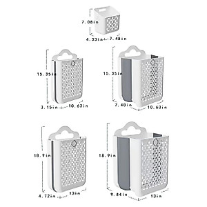 Collapsible Laundry Hamper 3 Packs Laundry Basket Portable Dirty Clothes Basket Space Saving Foldable Storage Multi-function Container
