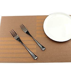 Uniturcky 5-Piece Stainless Steel Flatware Silverware Set Service for 1 Dinnerware Mirror Polished Include Knife/Fork/Spoon Dishwasher Safe