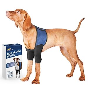 Dollephi Dog Elbow Protector for Shoulder and Front Leg, Dog Recovery Sleeves Support Pet Wounds Prevent Licking, Elbow Pads Injury and Loss of Stability from Arthritis（XL,Blue