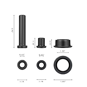Rear Suspension Bushing Kit Replacment for Polaris Sportsman 335 400 450 500 570 800, Replaces A-Arm Long Bushing 5436973 A-Arm Short Bushing 5438902 Lower Control Bushing 5439270