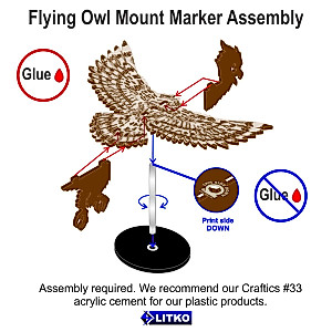 LITKO Bird Character Mount | Bird of Prey | Role Playing Games | Compatible with Dungeons & Dragons and Pathfinder Games (Owl)