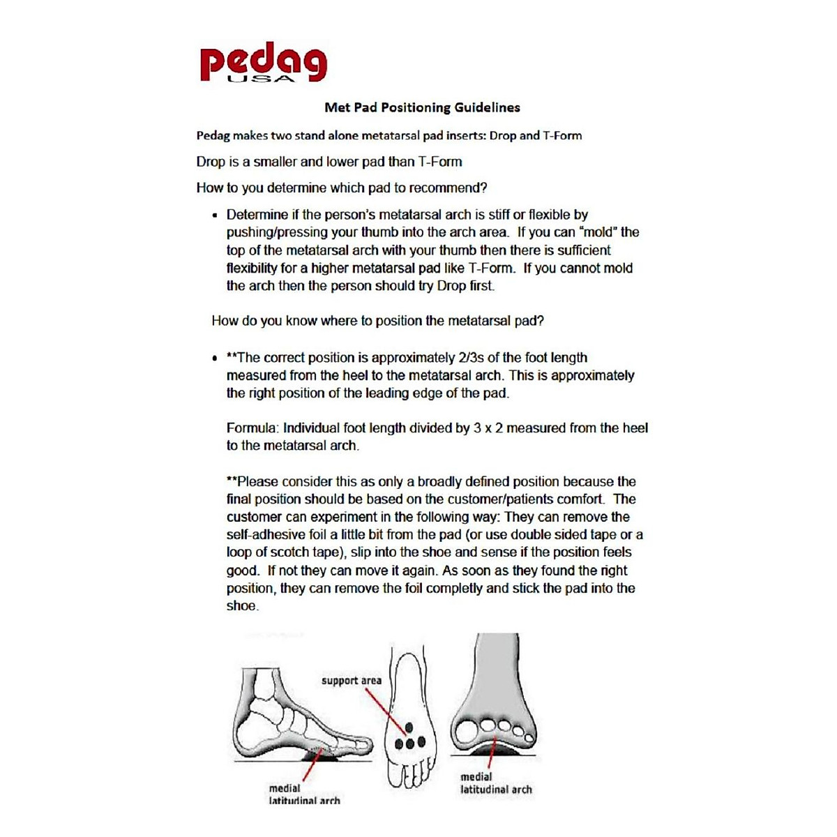 Pedag Drop | German Made | Metatarsal Pads | Anatomically Correct | Metatarsal Arch Support | Vegetable Tan Leather | Self Adhesive | White | Size X-Large, Fits EU 44-46 / US Men 11-13 | 1 Pairs