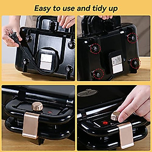 Mini Waffle Maker with Removable Plates, Cars and Trucks Shape Waffle Maker with Non-Stick Waffle Iron Family Breakfast Maker Unique Easter Gifts for Kids