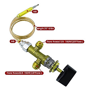 MENSI Low Pressure LPG Propane Gas Fireplace Fire Pit Flame Failure Safety Control Valve Kit