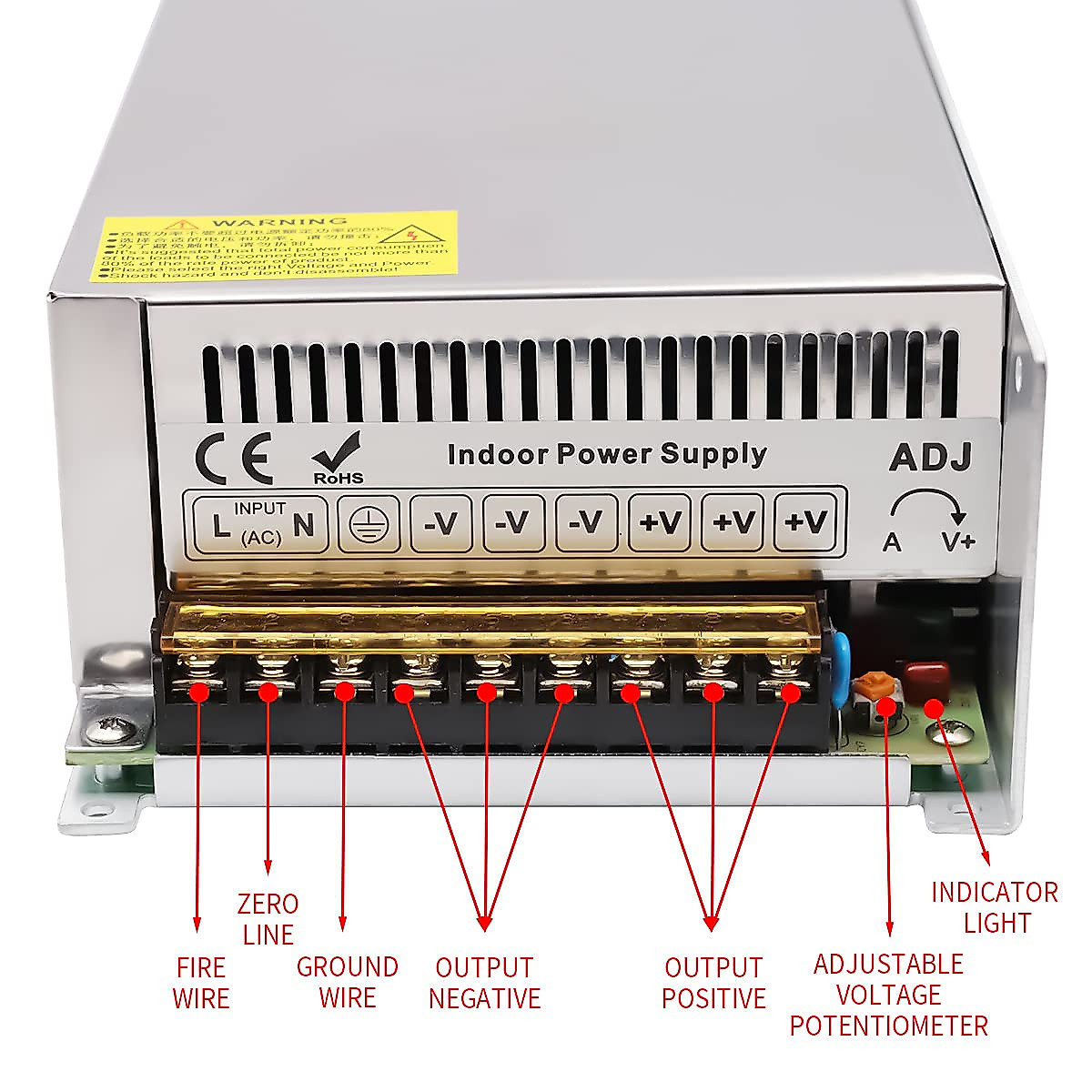 Ac to DC 1000w 12V Power Supply 1000W 83.3A Switching Power Supply 12v Transformer Driver Display Switch Power Supply for CCTV Computer Project 3D Printer Industrial Supplies