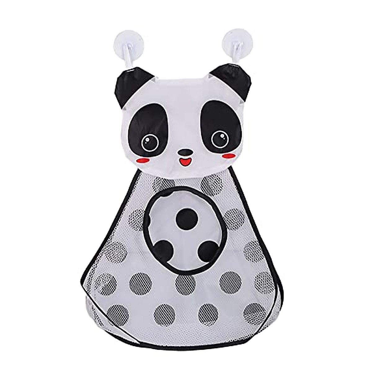 NAPCORE Cartoon Panda Bathing and Water Playing Toy Storage Bag Bathroom with Sucker Durable Net Bag Design Strong Wall Absorbing Duvet Storage