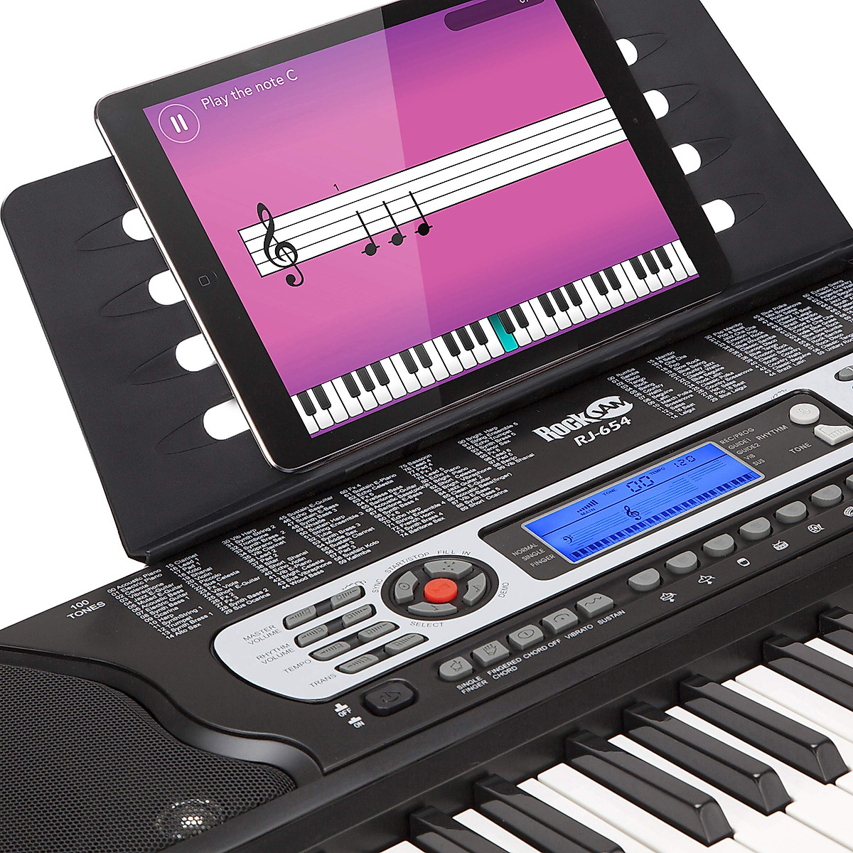 RockJam 54-Key Portable Keyboard with Rockjam Xfinity Heavy Duty Piano Stand