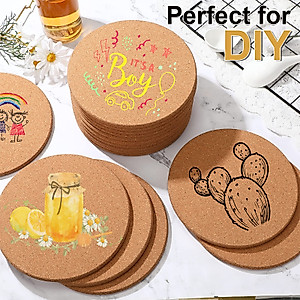 16 Pack Cork Trivet 8 Inch Cork Coaster Thick Cork Trivets for Hot Dishes and Hot Pots Heat Resistant Multifunctional Cork Board Hot Pads for Table Countertop