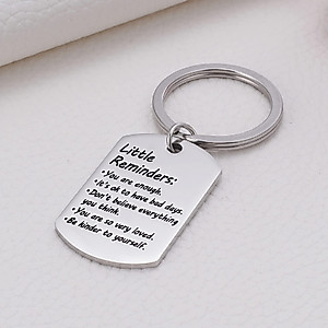 Little Reminders Keychain, Mental Health Gift, You Are Enough Keyring, Positive Thinking Reminder Daily Affirmation Inspiration Uplifting Quotes, Self Love