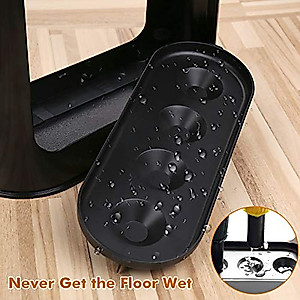 DricRoda Umbrella Rack with Removable Drip Tray, Umbrella Holder Stand for Entryway, Freestanding Organizer for Umbrella Cane Walking Stick, Stored 4 Umbrellas, Ideal for Home Office Decor, Black