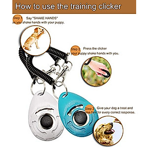 Training Clicker for Pet Like Dog Cat Horse Bird Dolphin Puppy with Wrist Strap, 2 Pack