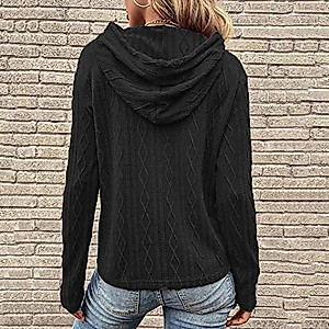 Keepfit hood scoop kit Fleece Hoodies Womens Oversized Sweatshirts Long Sleeve Shirts Hooded Sweatshirt with Pocket Fall Pullover Clothes Black