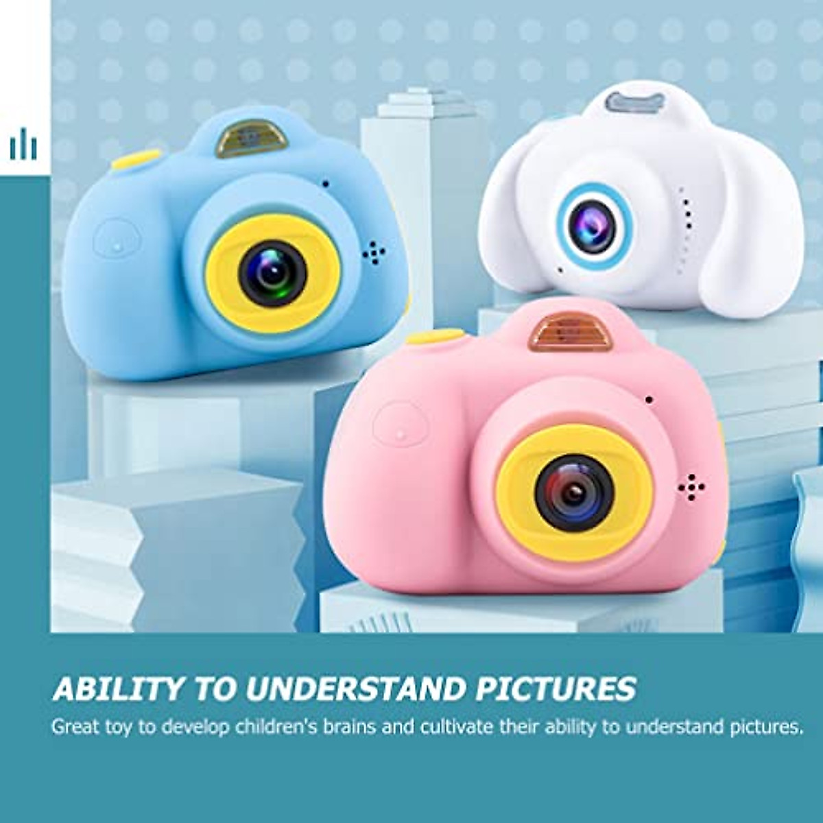 Generic Kid Camera Set Mini Digital Camera Child Sports Camera Toys Video Recorder Kid Birthday Gifts Photography Props for Boy Girl ( Pink )