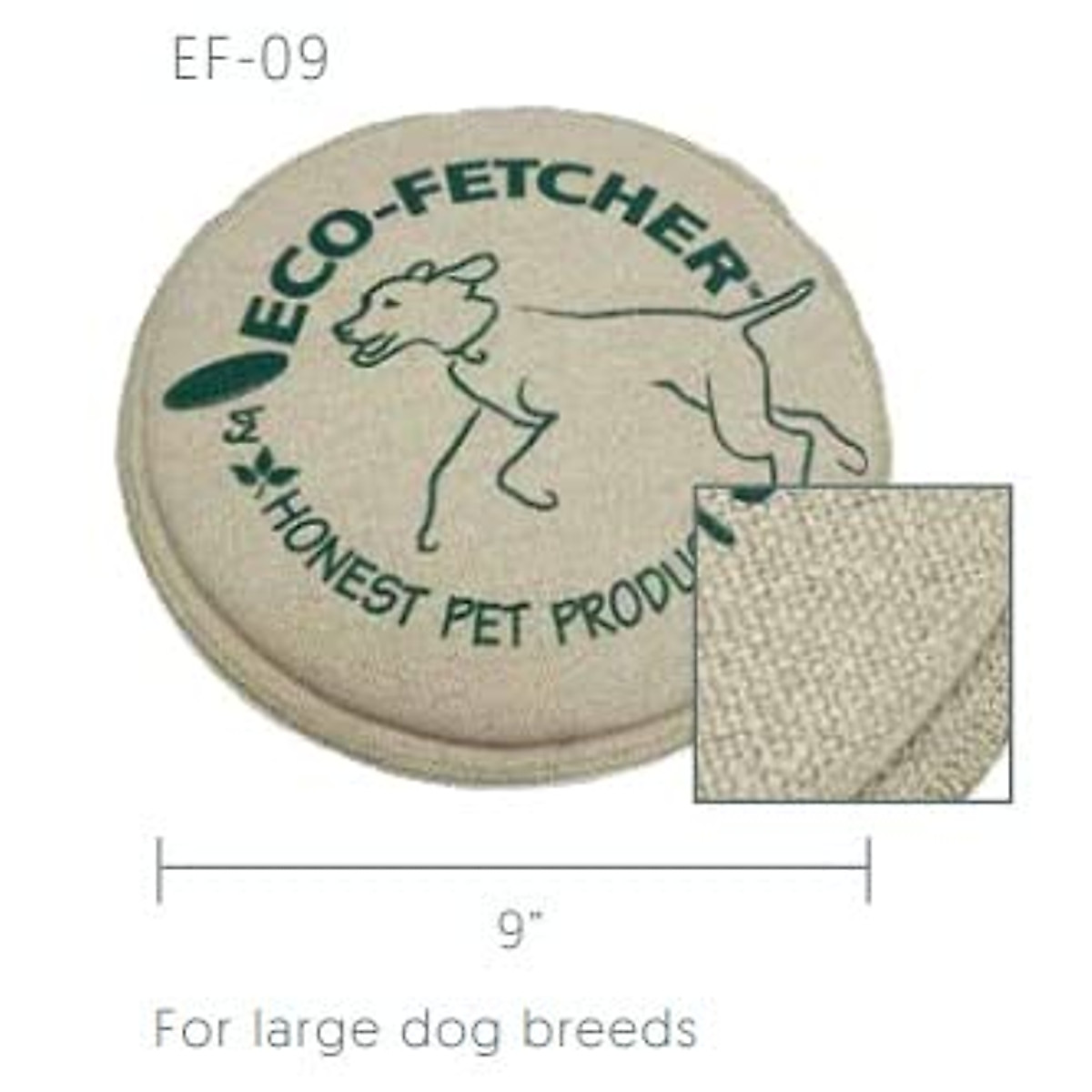 Honest Pet Products 9" Eco-Fetcher, Fetch Dog Toy for Large Dogs Breeds, Made from Natural Durable Hemp, Interactive, Eco-friendly | Made in USA