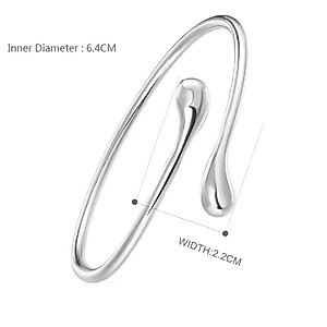 Vitaltyextracts Silver Plated Bracelet Shining Bangle Bracelets (Silver)