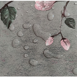 Dviolet Floral Peel and Stick Wallpaper Grey Floral Contact Paper Removable Wallpaper Decorative Self Adhesive Wallpaper Wall Paper 17.7" x 118.1"