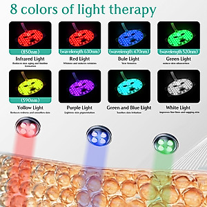 Red Light Therapy for Face, Led Contour Face Mask Light Therapy, 7+1 Color Near-infrared 850 Led Light Mask Portable and Rechargeable, Red Light Therapy At Home and Wireless Led Face Mask[BMask Pro]