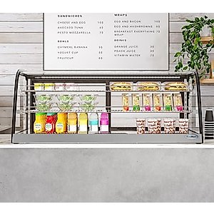 KoolMore DICDC-202-BK 48 in. Drop-in Countertop Bakery Display Refrigerator in Black