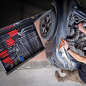 ToolBox Widget - Large Plier Organizer Rack for Tool Box Drawer,DIY Series, NON-MAGNETIC, Expandable and Modular, Holds 12 Large Pliers, Connects to Other DIY Tool Organizers - 2 pack