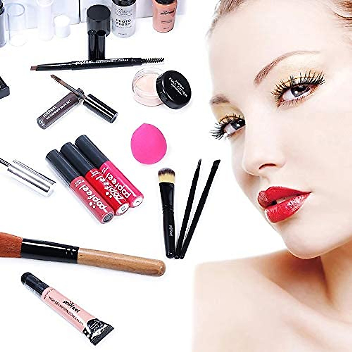 All in One Makeup Kit Makeup Kit for Women Full Kit Multipurpose Makeup Kit-Makeup Brush Set,Eyeshadow Palette,Lip Gloss Set, Makeup Bag,Eyebrow Pencil,Mascara and Face Makeup