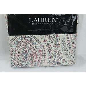 Lauren Ralph Lauren Claudia Multicolor Paisley Floral Full Queen 3 pc Duvet Cover Set Shams (Queen (U.S. Standard))
