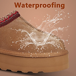 INPAKSA Women's Slippers Platform Mini Boots Short Ankle Boot Fur Fleece Lined Sneakers House slippers Anti-Slip Boot For Outdoor