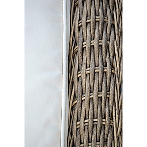 Tortuga Outdoor Rio Vista Swivel Glider, Single Chair, Sandstone Wicker and Cushions