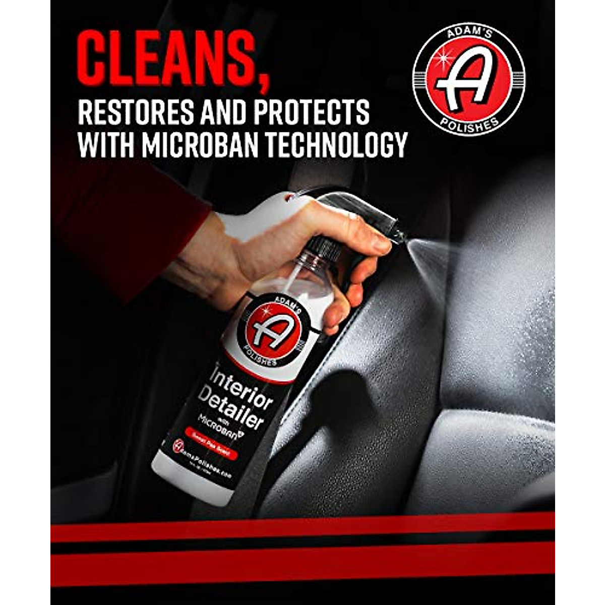 Adam's Elite Interior 6 Pack - Includes 6 Iconic Interior Car Cleaning Products for Total Interior Car Detailing | Accessories, Leather Car Seat Cleaner, Carpet Upholstery, Dash, Vinyl, Air Freshener