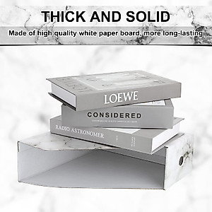 15 Packs Marble Magazine File Holder Bulk Collapsible Magazine Folder Organizer Desktop File Holder Storage Box Cardboard File Rack Book Bins with Labels for A4 Size Document Home School Office Favors